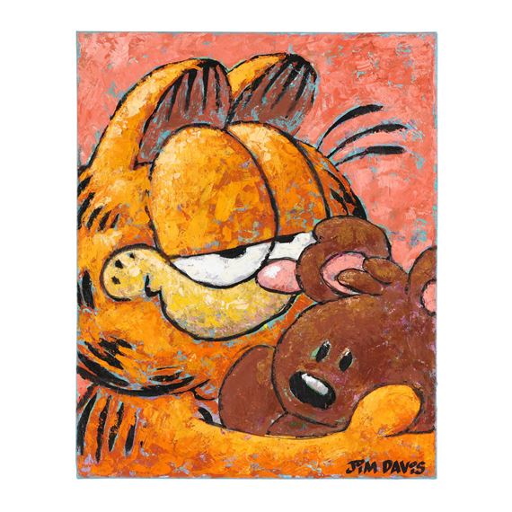 Jim Davis | An Original Painting of Garfield and Pooky | MutualArt