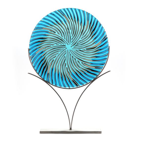 Caryn Brown | Dance of the Dolphins Art Glass Sculpture | MutualArt