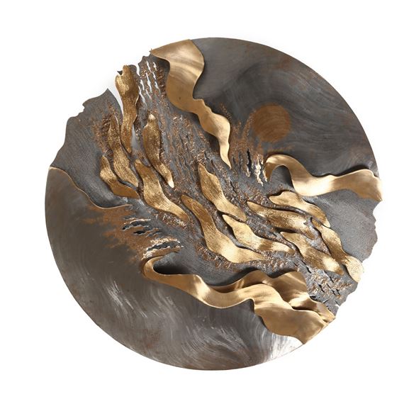 John Richen | Large Modernist Tondo Wall Sculpture (1993) | MutualArt