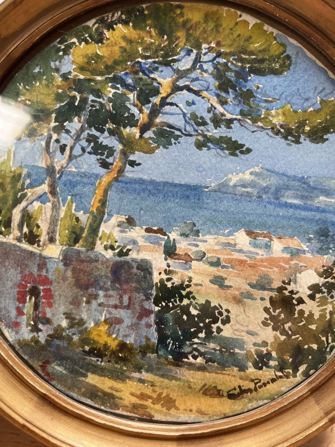 Félix Pascalet | Félix PASCALET, Deux paysages maritimes en tondo ...