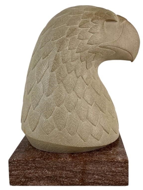 John Knutila | John Knutila Carved Stone Eagle | MutualArt