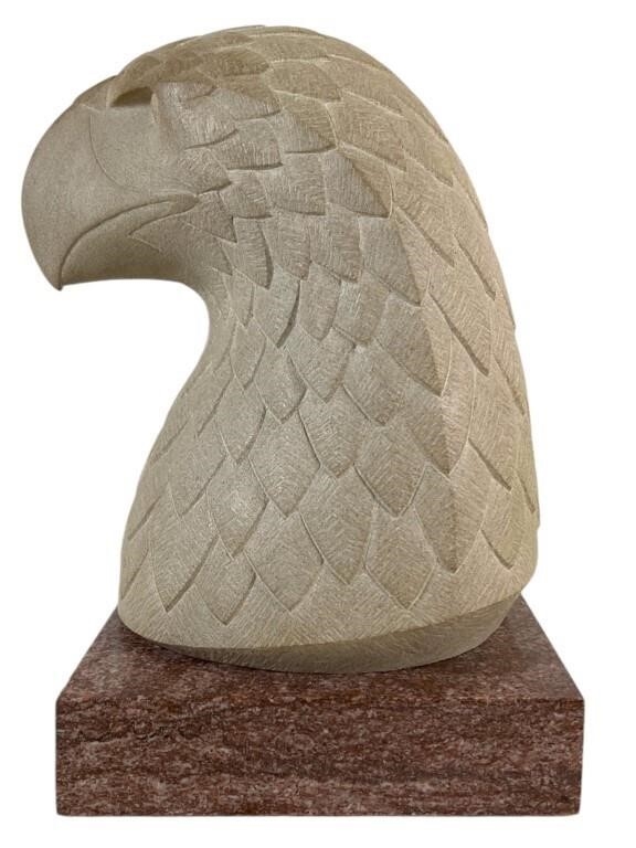 John Knutila | John Knutila Carved Stone Eagle | MutualArt