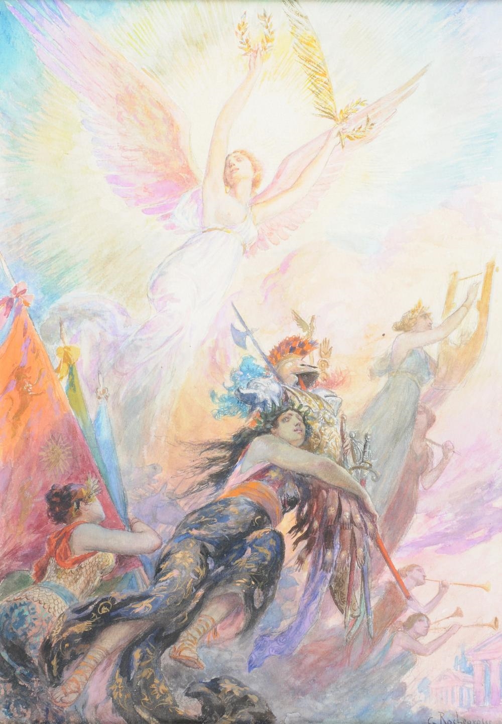 George Rochegrosse | Rêverie sur la terrasse | MutualArt