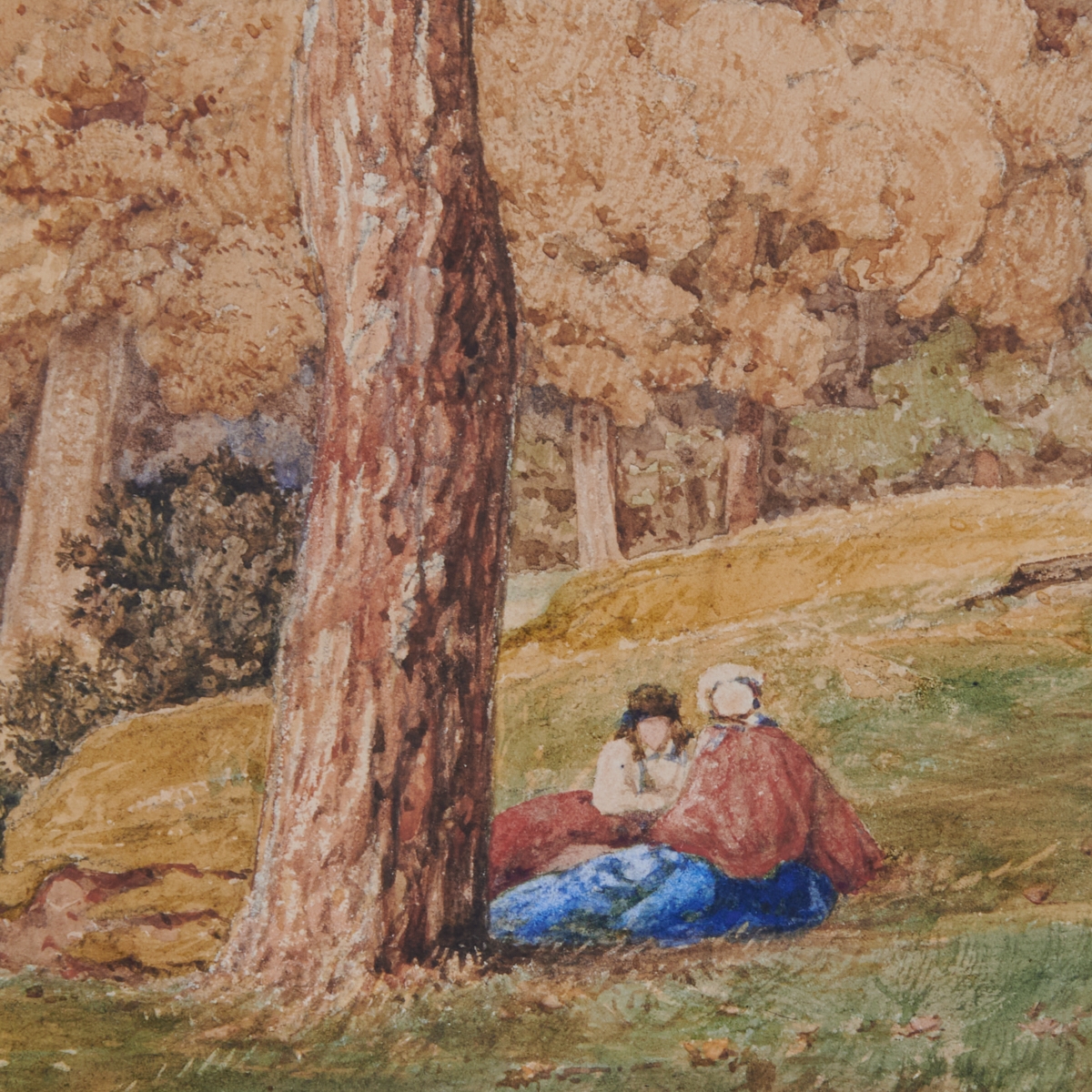 John Joseph Cotman | A Gentleman, and Two Ladies in a Woodland near ...