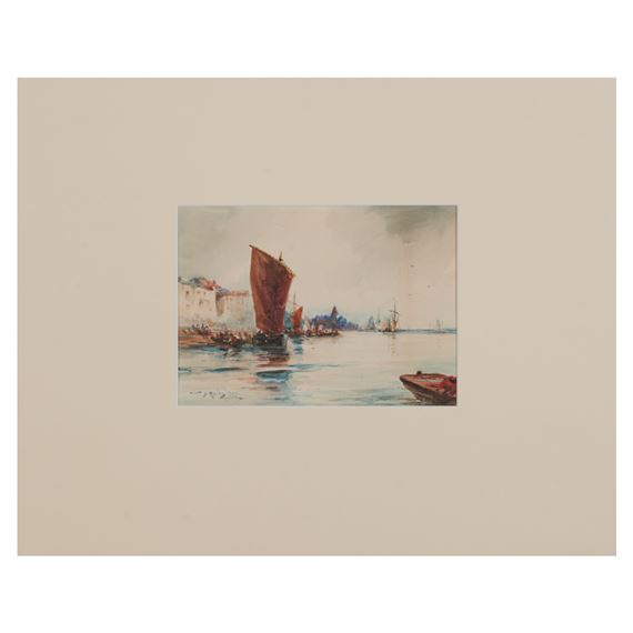 Thomas Bush Hardy | Lagoon with Ships | MutualArt