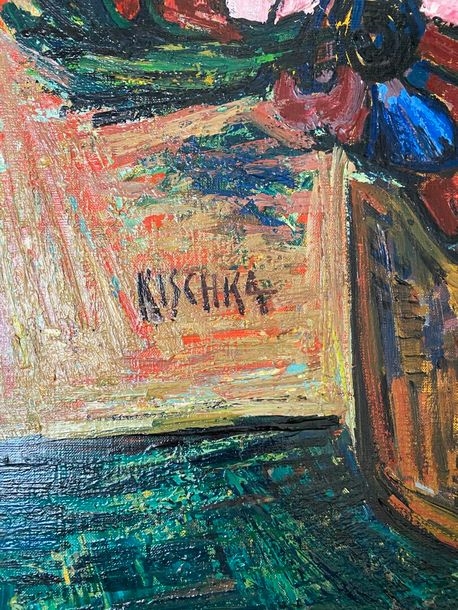 Isis Kischka | Bouquet with pink anemones | MutualArt