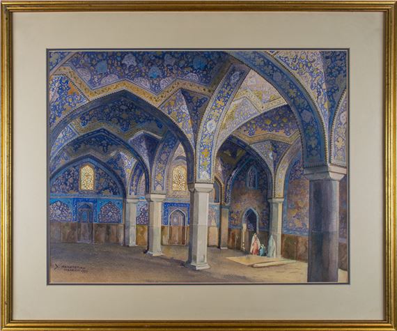 Yervand Nehapetian | The Interior of the Great Mosque at Isfahan (1959 ...