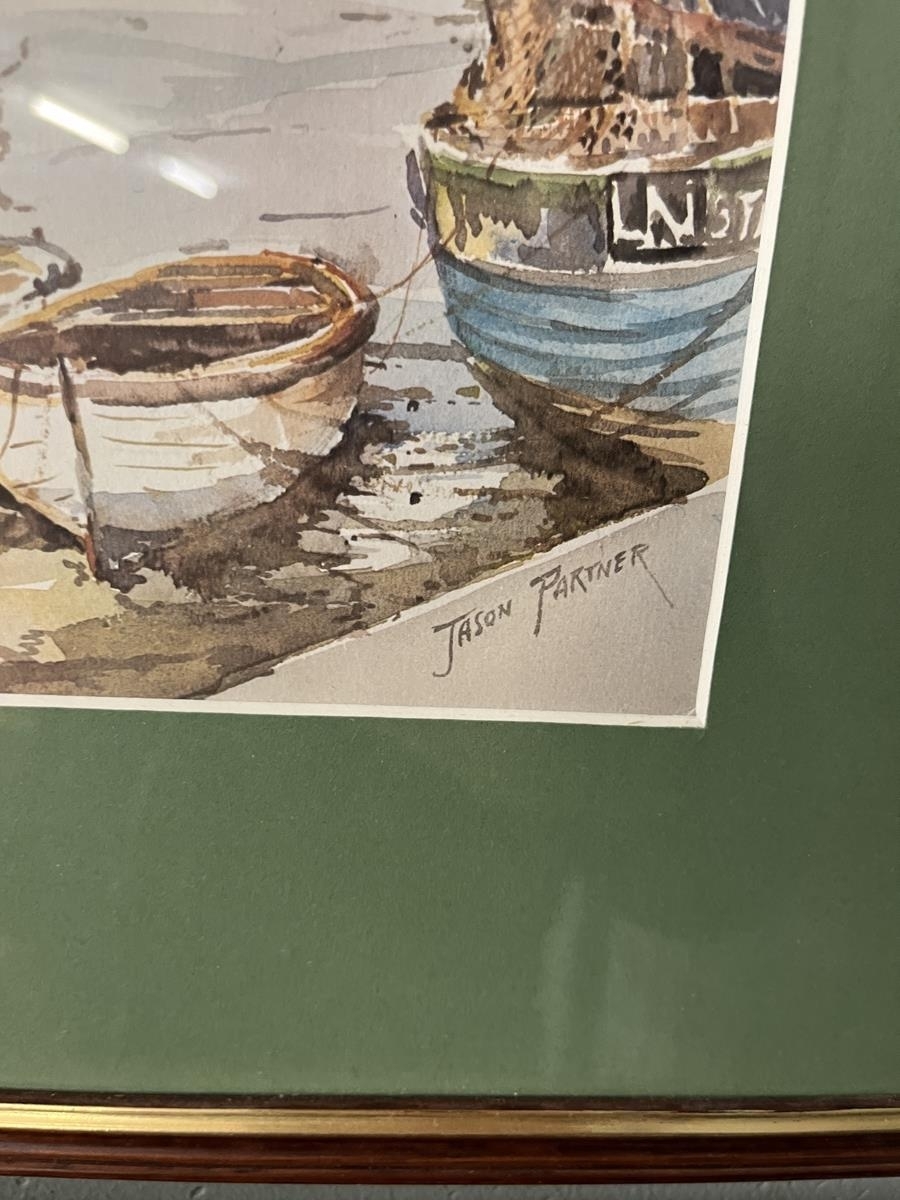 Jason Partner | Watercolour of fishing boats at low tide by Jason ...