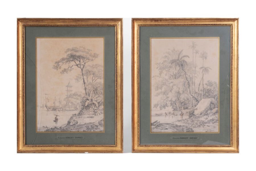 Auguste Borget | Old pagoda between Macao and Canton (1836) | MutualArt