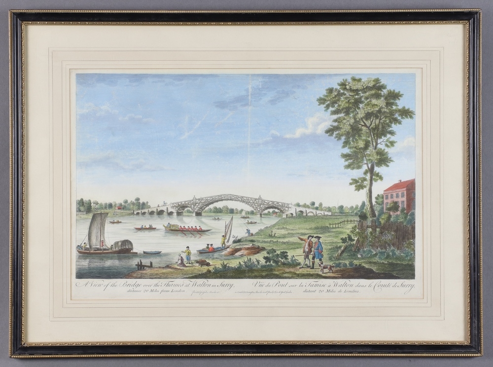 John Bowles | An 18th Century print, 'A View of the Bridge Over The ...