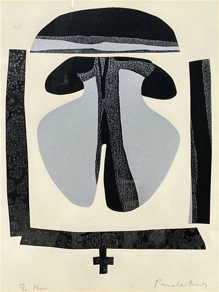 Ronald King | signed screen print on paper in a heavy aluminium frame ...