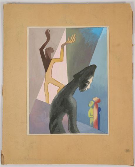 Mara Rucki | Characters. Unsigned gouache | MutualArt