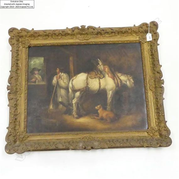 George Morland | OLEOGRAPH GEORGE MORLAND STABLE SCENE | MutualArt