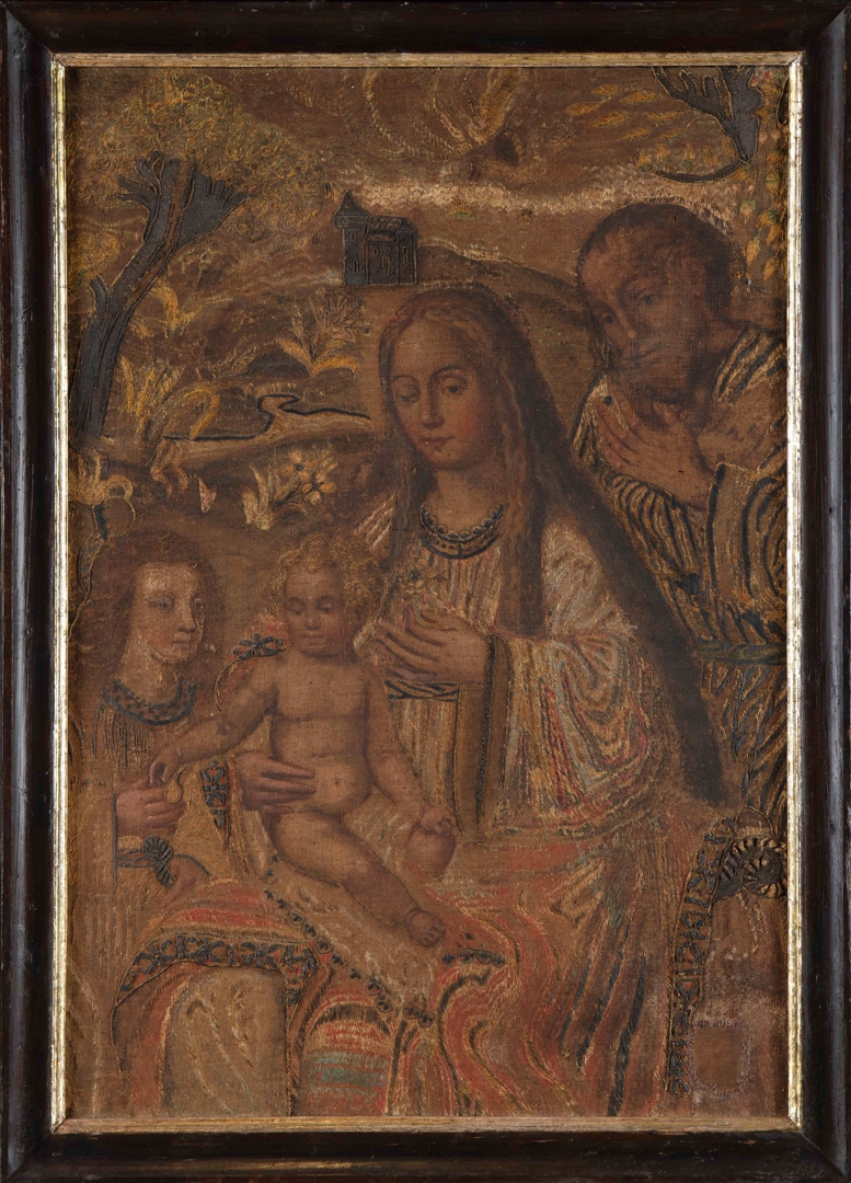Spanish School, 17th Century | Holy Family with Infant Saint John the Baptist | MutualArt