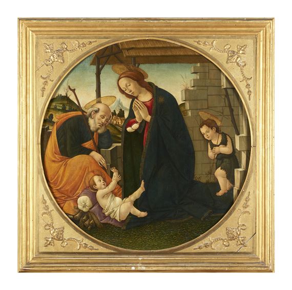 Sandro Botticelli | The Holy Family with St. John the Baptist | MutualArt