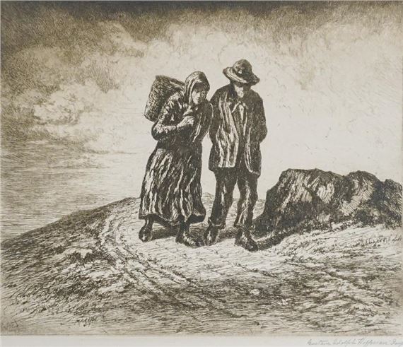 Gustave Adolph Hoffman | Travelers on a Path | MutualArt