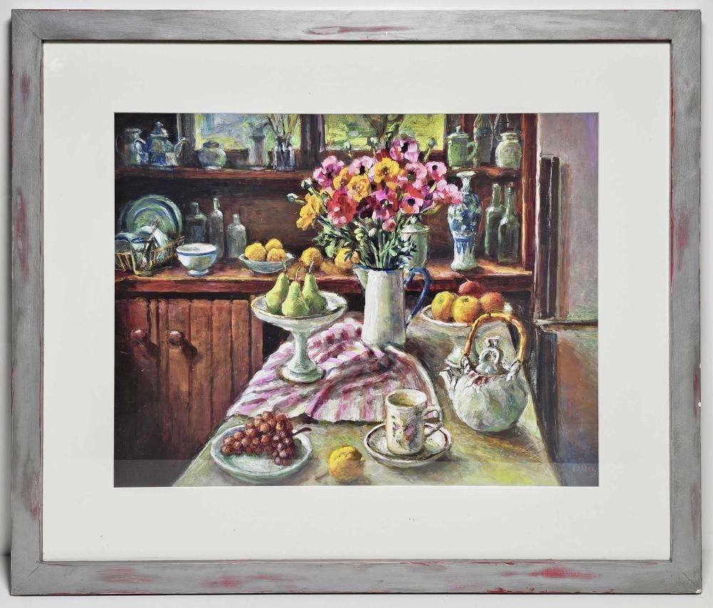 Margaret Olley | Columbines (1962) | MutualArt