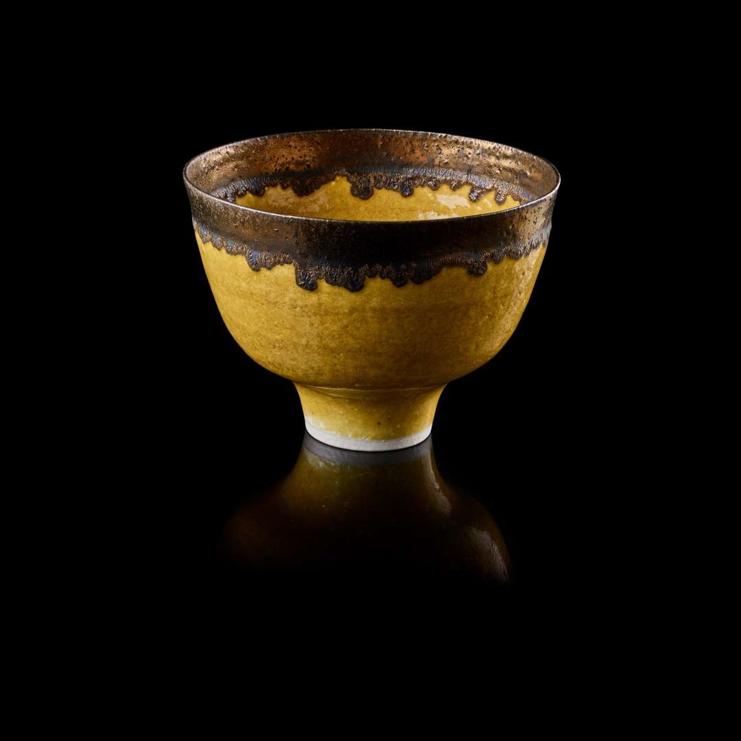 Lucie Rie | 17 works, Sgaffito motif coffee set | MutualArt