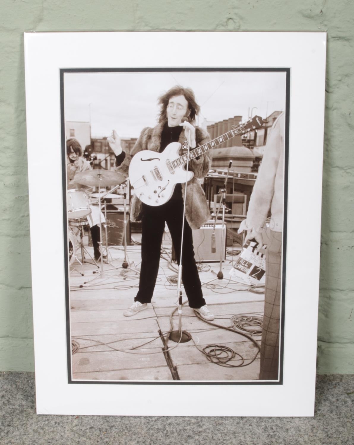 John Lennon | The Beatles monochrome print depicting behind the scenes ...
