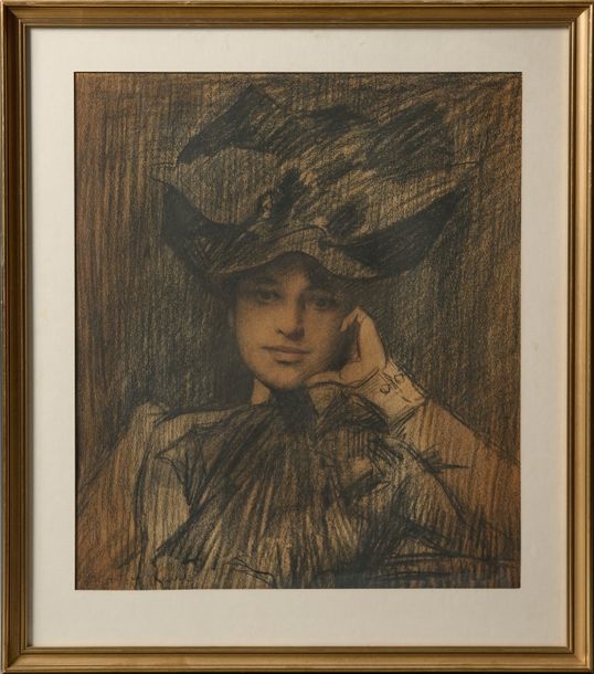 François Martin-Kavel | Elegant woman with hat | MutualArt