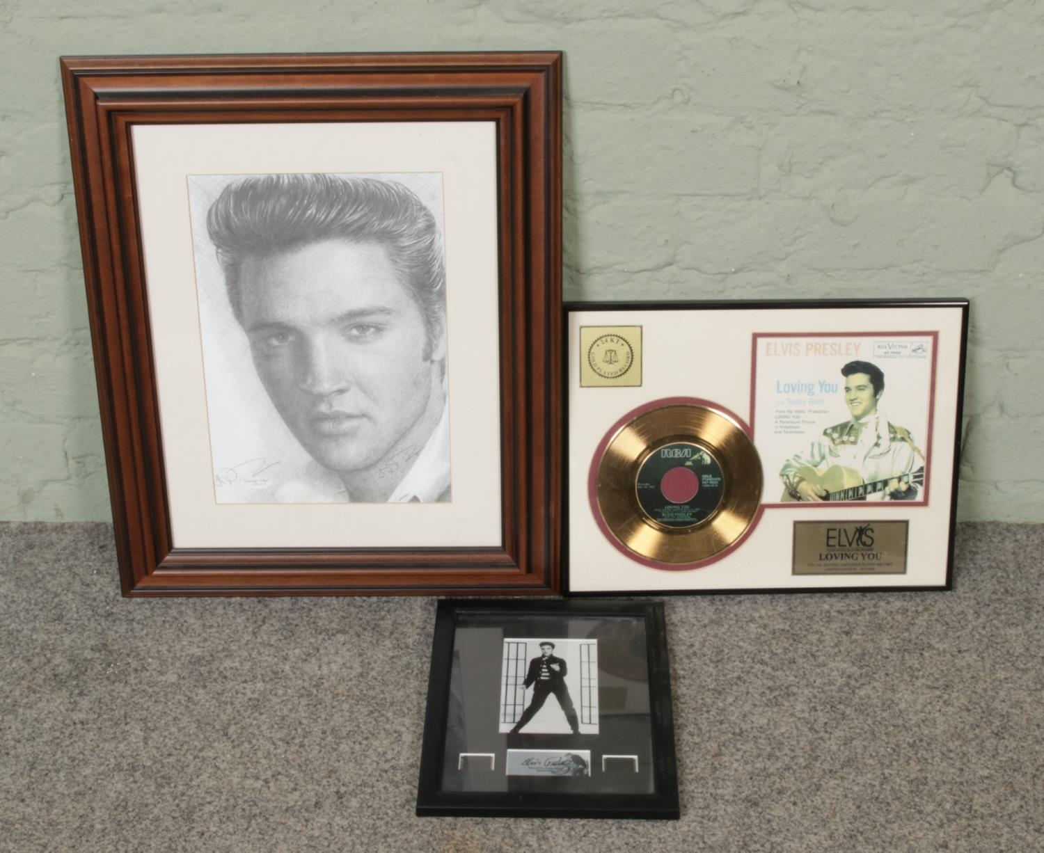 Elvis Presley | A collection of framed Elvis Presley memorabilia to ...