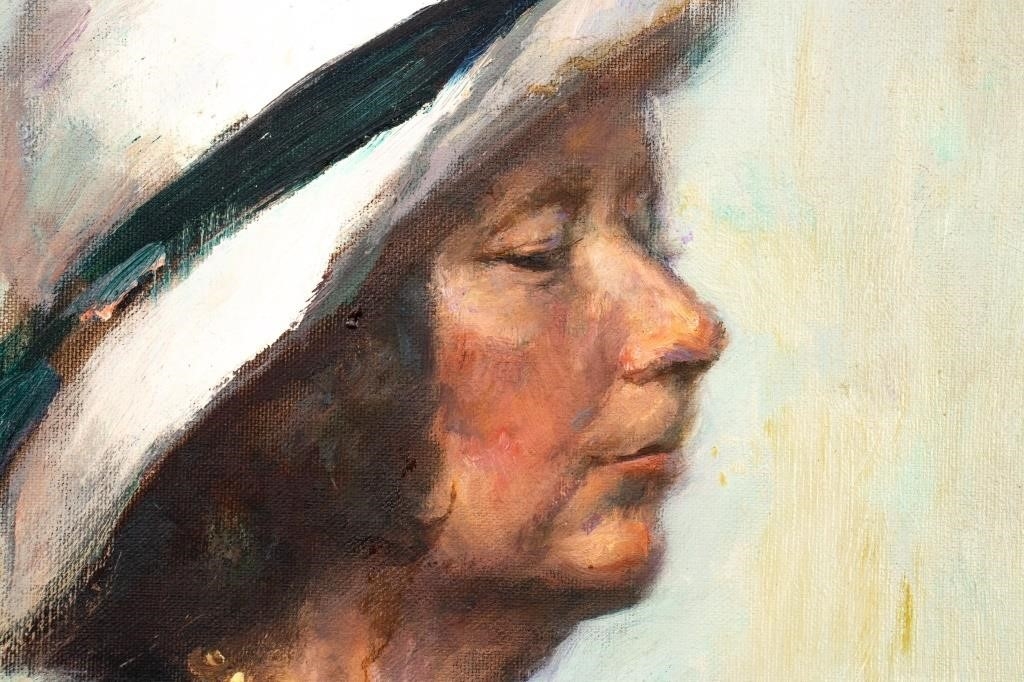 Peter Ho | Seated Woman in White Hat (1986 - 1987) | MutualArt