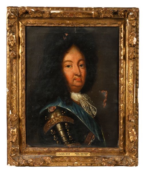 Jean Jouvenet | Portrait of Louis XIV in armor 40 x 32 cm Accents | MutualArt