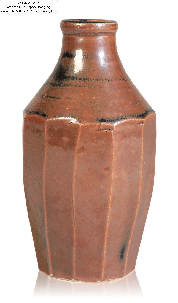 Jeremy Leach | FOR LOWERDOWN POTTERY: A SMALL CUT-SIDED STONEWARE VASE ...