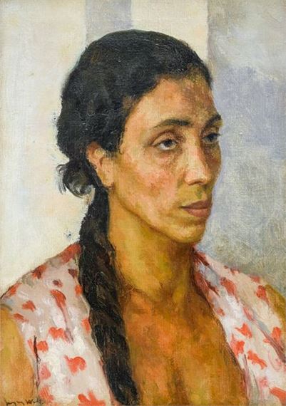 Jacques Wolf | Jacques WOLF (1896-1956) Woman with braid Oil on canvas ...