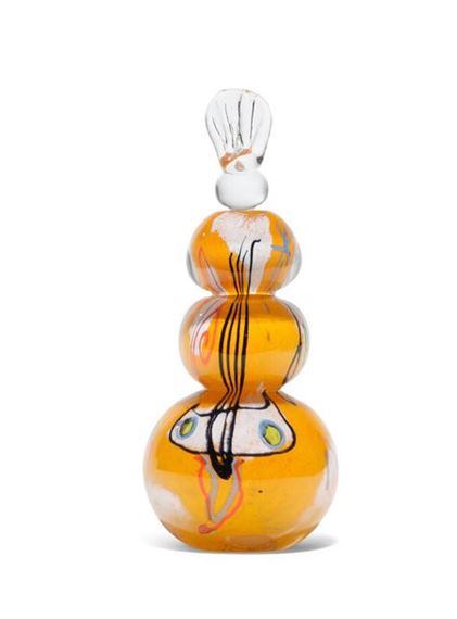 Elisabeth Decobert | Blown glass flacon with abstract polychrome ...
