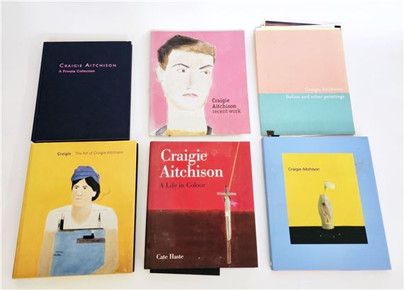 Craigie Aitchison | lamb in green field (2013) | MutualArt