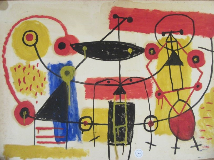 Albert Chubac | Albert CHUBAC - Painting on paper recto verso - Small ...