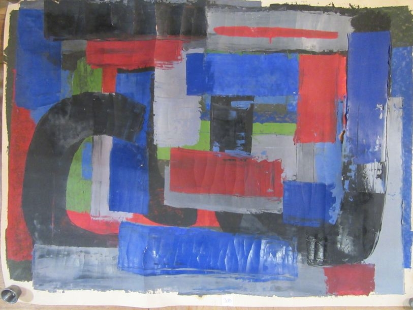 Albert Chubac | Albert CHUBAC - Painting on paper - Holes and tears ...