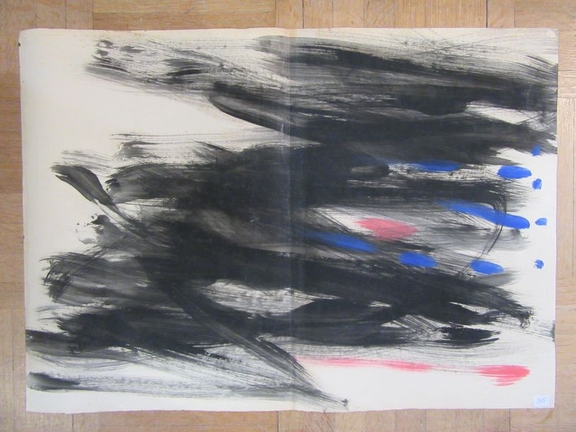 Albert Chubac | Albert CHUBAC - Painting on paper both sides - tears ...