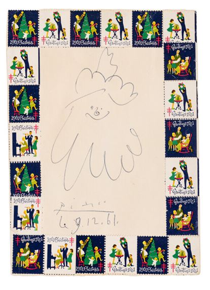 Pablo Picasso | Pablo Picasso (Spanish, 1881-1973) Père Nöel (Santa ...