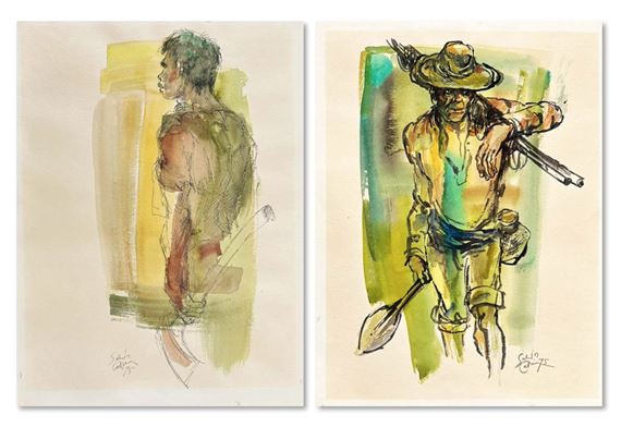 Salvador Cabrera | Sketch of a Male Figure (Farmer), 1975 (1975 ...