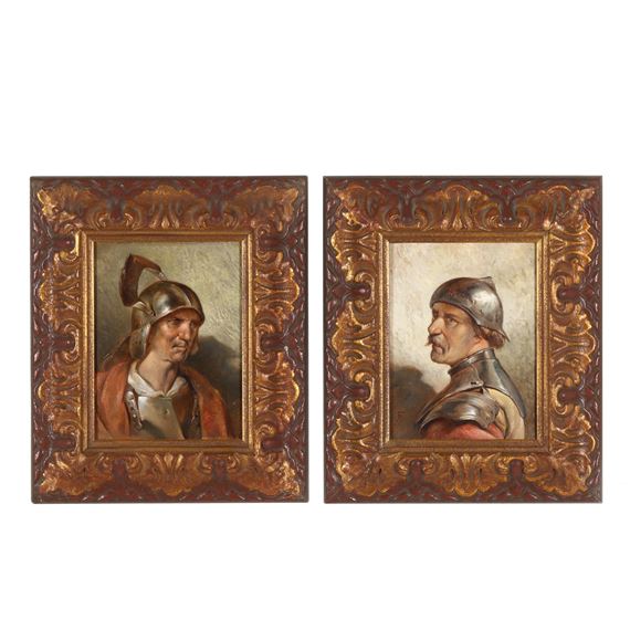 Frederick Weekes | Pair of Soldier Portraits | MutualArt