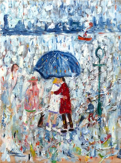 Simeon Stafford | A romantic liaison in the rain (24) | MutualArt