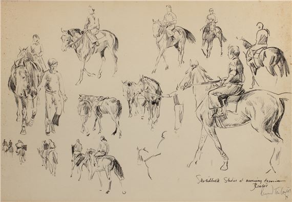Thomas Coates | Sketch book studies of morning exercise (79) | MutualArt