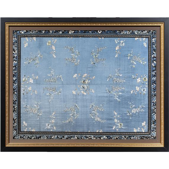 Republic Period | Chinese embroidered 'floral' panel | MutualArt