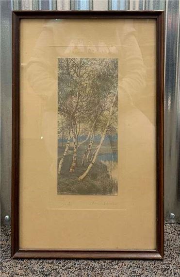 David Davidson | David Davidson Pencil Signed Print, The Birches ...