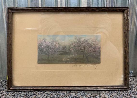 Wallace Nutting | Wallace Nutting Pencil Signed Print Of Pink Trees ...