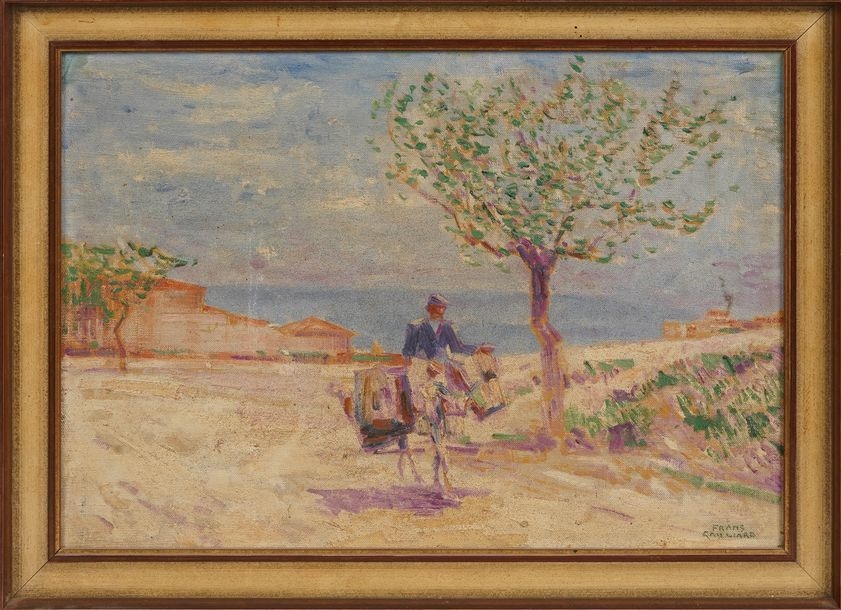 Franz Gailliard | François GAILLARD Peasant and his mule in a ...