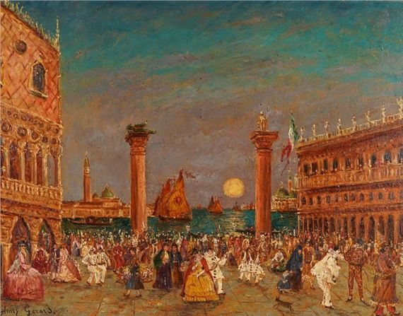 Henry Gerard | aka Albert Henri Félix GERARD Venice Carnival in St ...
