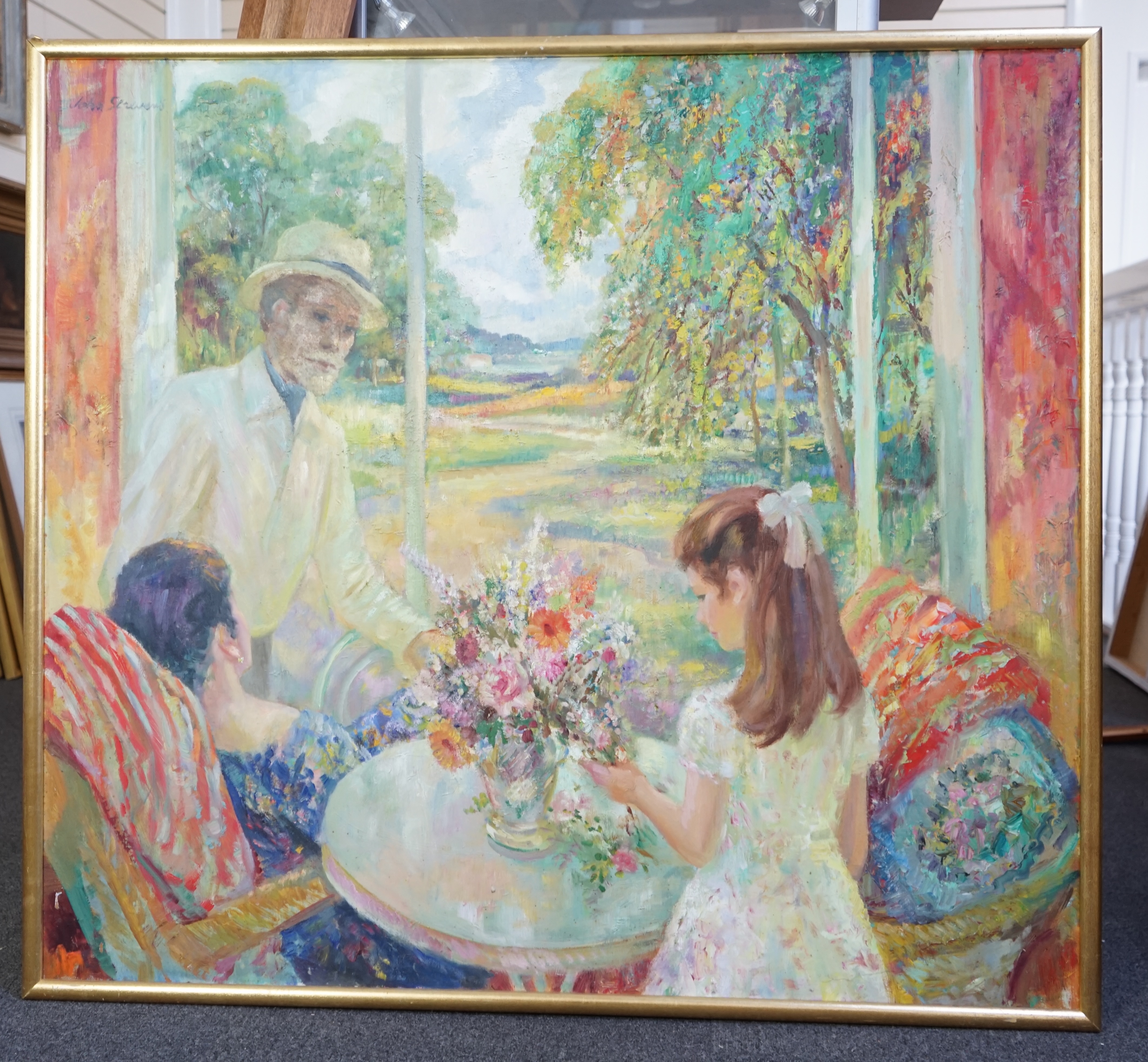 John Frederick Lloyd Strevens | Portrait of the artist with his family ...