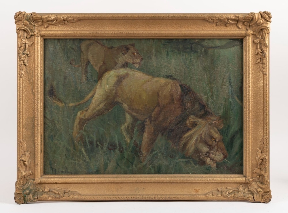 Mabel Barling | Lions at Taronga Park Zoo, Sydney (1930) | MutualArt