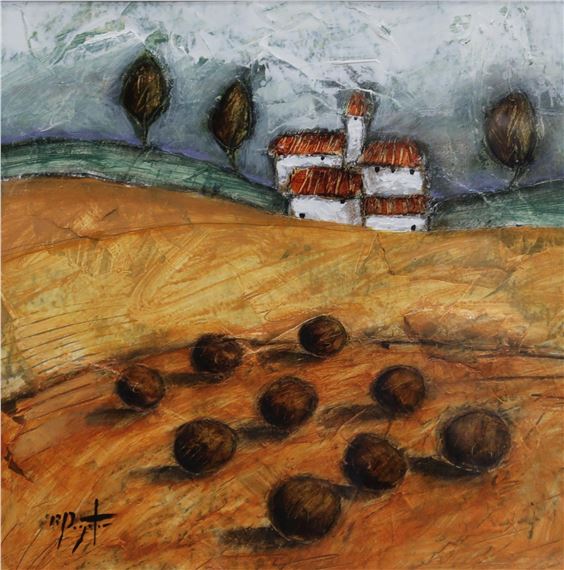 Richard Pargeter | WHITE COTTAGE BY THE HILL | MutualArt