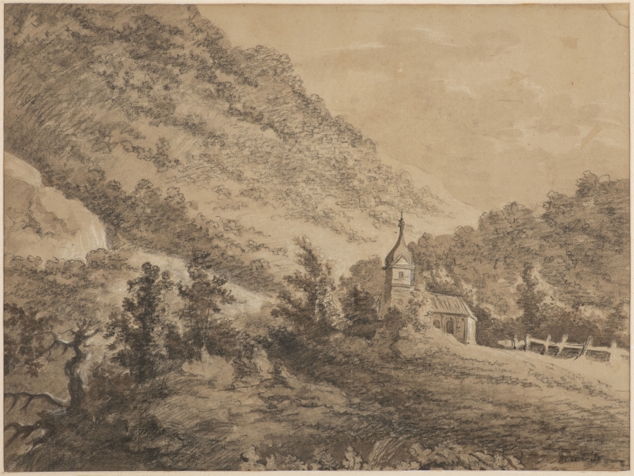 Julius Eduard Marak | Mountain Landscape with a Church | MutualArt