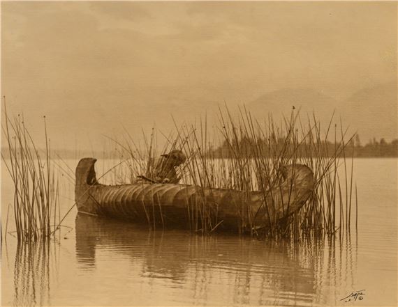 Edward S. Curtis | The Rush Gatherer – Arikara | MutualArt