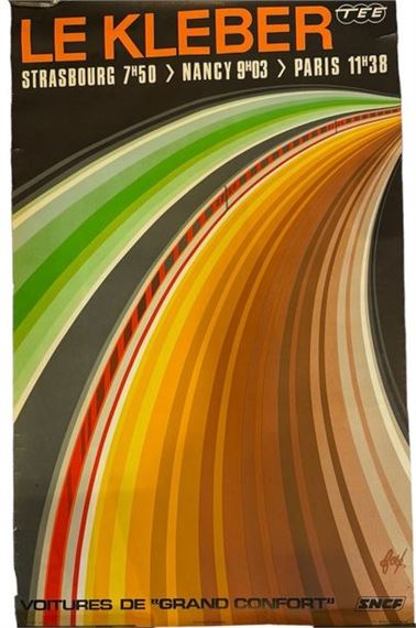 PHILIPPE FORÉ | SNCF - TEE Poster for the launch of the Kléber and its ...